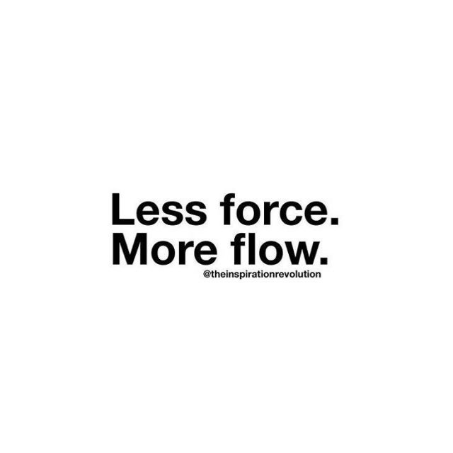 Less force more flow | The Red Fairy Project